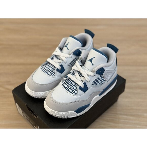 Nike | Shoes | Nike Air Jordan 4 Retro 224 Aj4 Military Blue Sz 0c Td ...